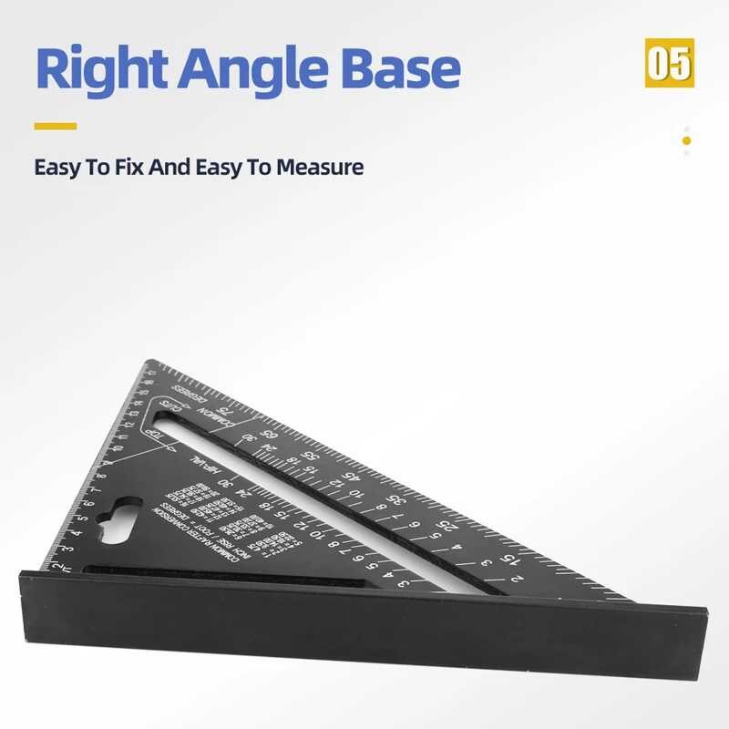 Triangular 45 Ng Aluminum Alloy Measuring Protractor Angle Multi ...