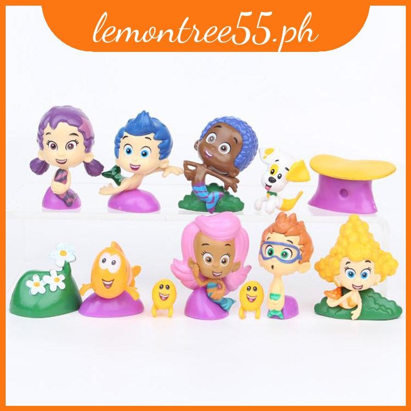 Charming 12pcs Figure Bubble Guppies Toy Cake Topper Set Featuring Gil ...