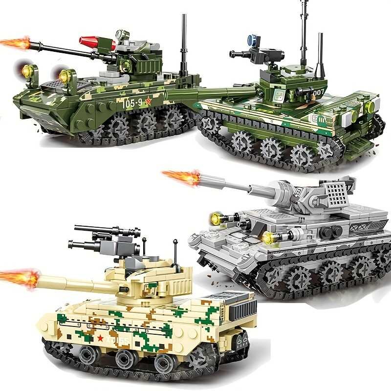 Assembled Building Bloc Main Battle Tank Armored Vehicle Model Modern ...