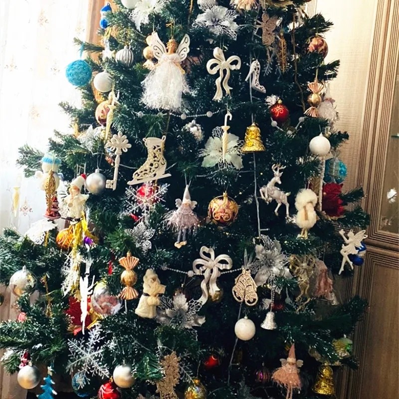 Christmas Tree Hanging Accessories Plastic Crystal Flash Deer Christmas ...