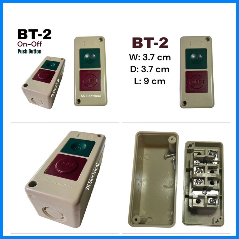 POWER PUSH BUTTON SWITCH 3 Phase 10A | 15A | 30A | SK Electrical | Shopee Philippines