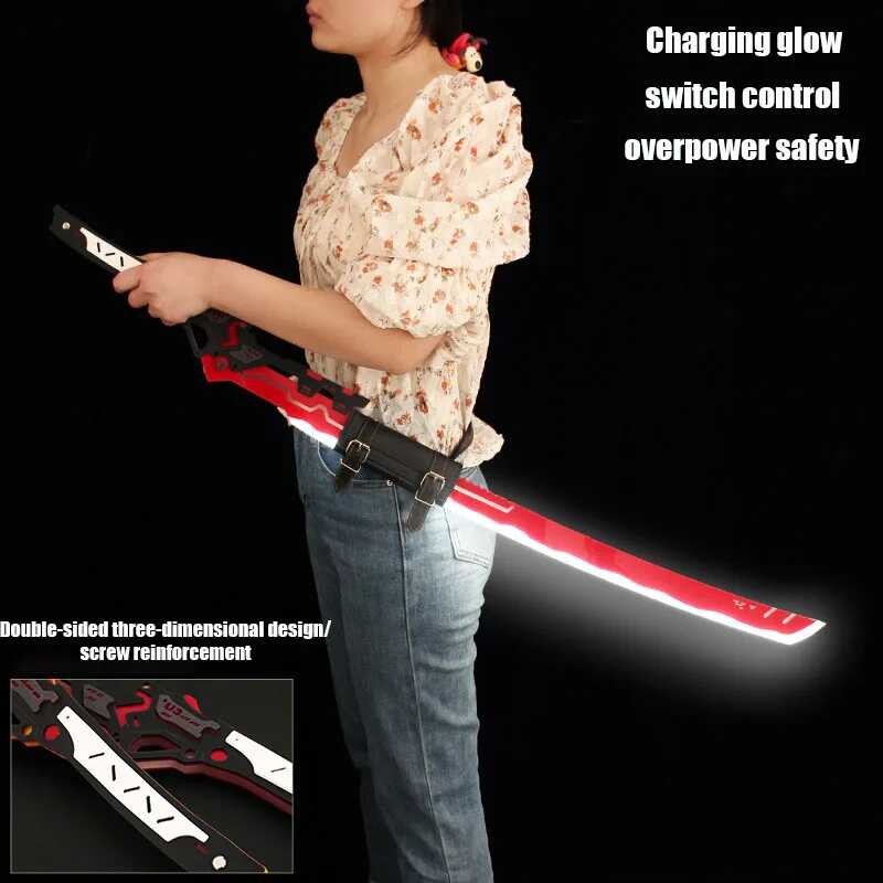 E 108Cm Lightsaber Hot Styles With Belt Luminous Cosplay Katana Acrylic ...