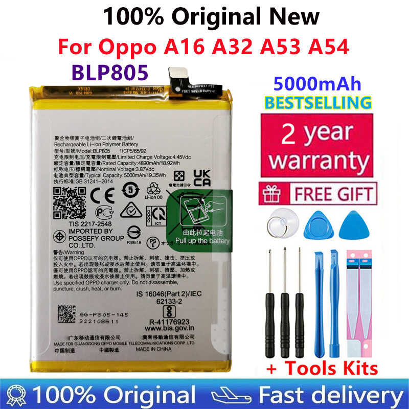 100% Orihinal Na Blp805 5000Mah Phone Replacement Battery For Oppo A16 ...