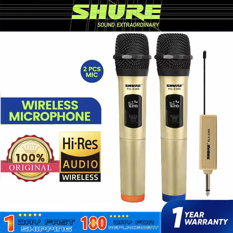 SHURE Blx-238 Wireless Microphone For Videoke Bluetooth Speaker HD ...