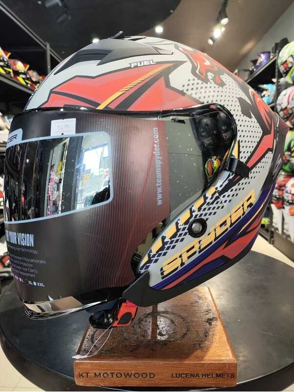 SPYDER Fuel S2 Rage Half Face Dual Visor Helmet With Free Extra Clear ...