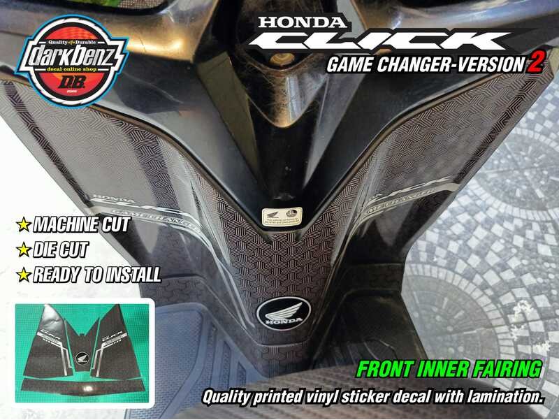 LY HondA Click V2 - Front Inner FAiring Geo ABS DeSign Sticker DecAlS ...