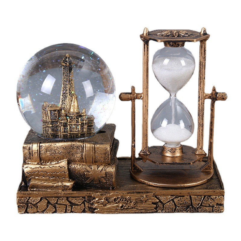 Yo-Fun LED Crystal Ball Hourglass Decor Snow Globe 30 Second Timer Home ...