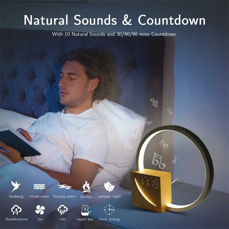 LY Bedside Lamp Touch Table Lamp Gamit Ang Natural NA Tunog, Desk Lamp ...