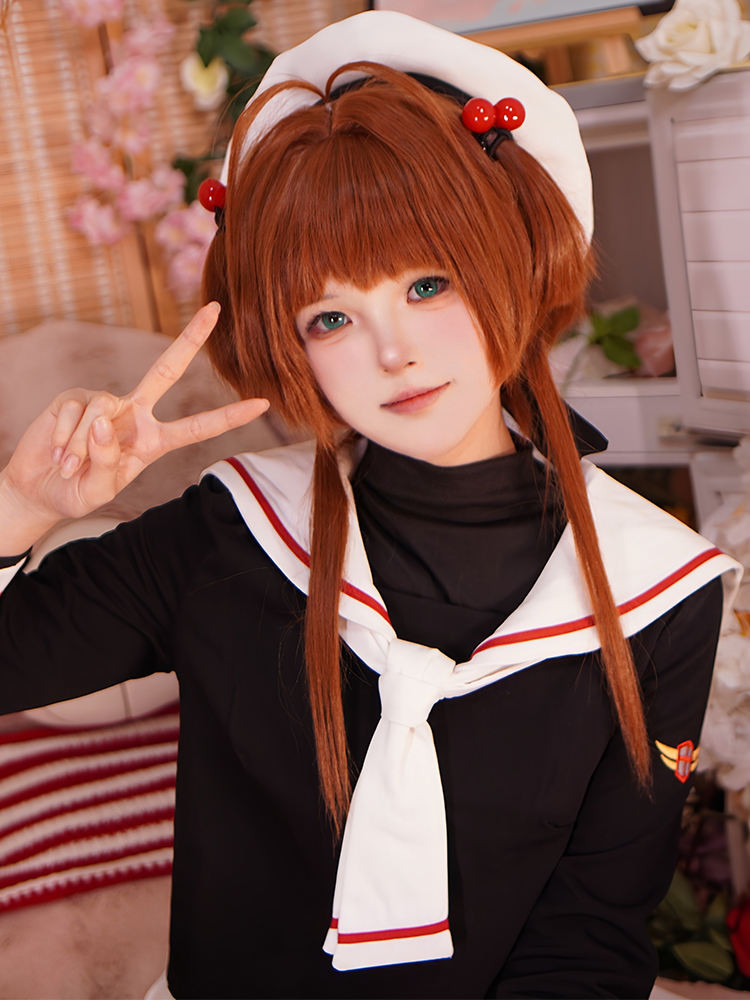 Girls Cardcaptor Sakura Variety Sakura Cos School Uniform Cos Shoes Wig ...