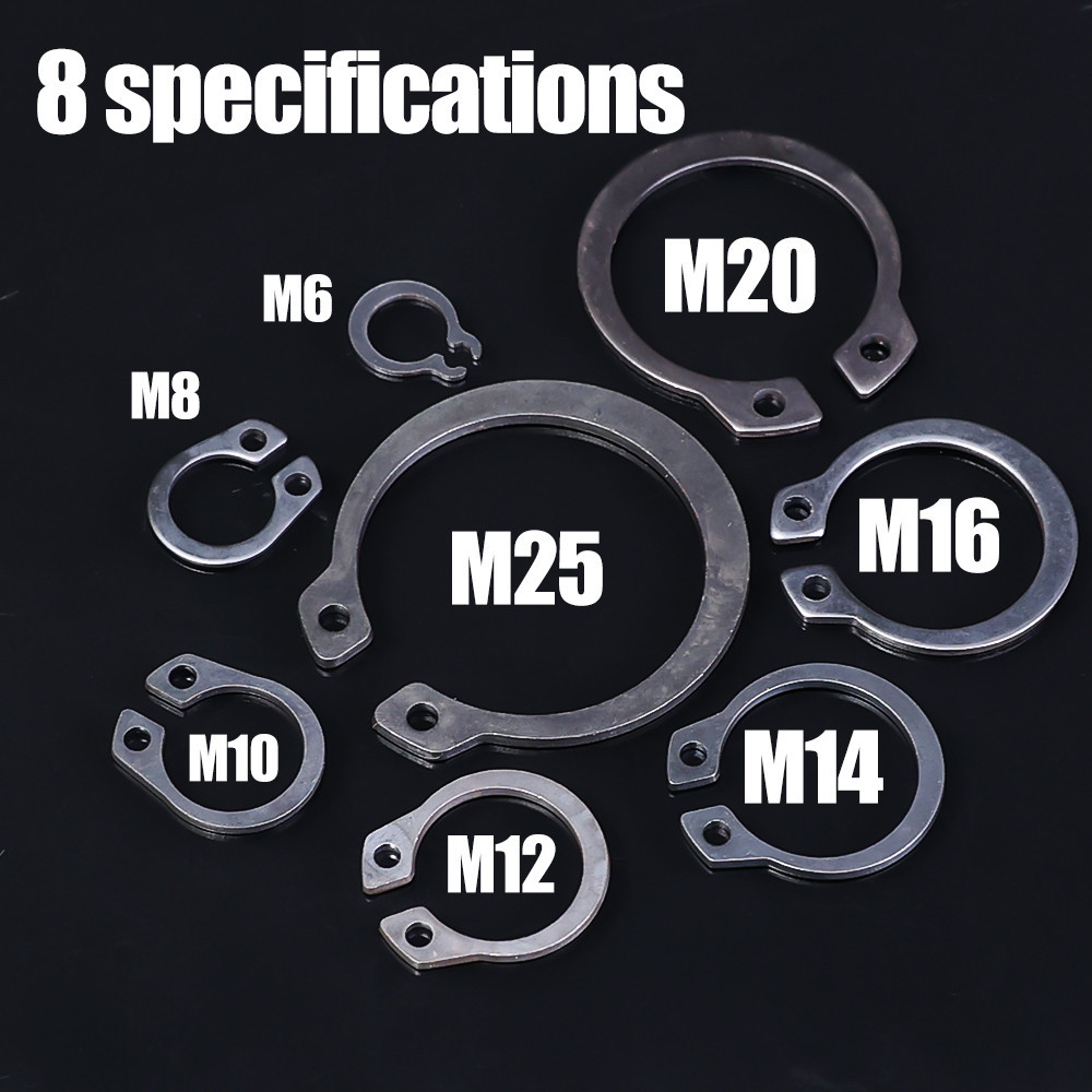 Boxed C Type External Circlip Clip Snap Ring M6/8/10/12/14/16/20/25 ...