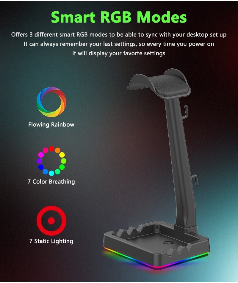 Smart RGB All-in-One Headset stand headphone stand headphone holder ...