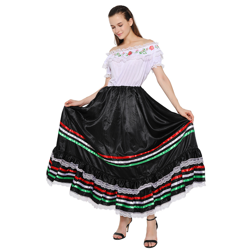 § Snailify Traditional Women Mexican Senorita Spanish Cosplay Western ...