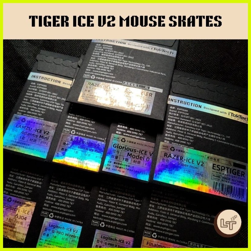 ∈ Tiger ICE V2 mouse skates (logitech, razer, glorious, pulsar, lamzu ...