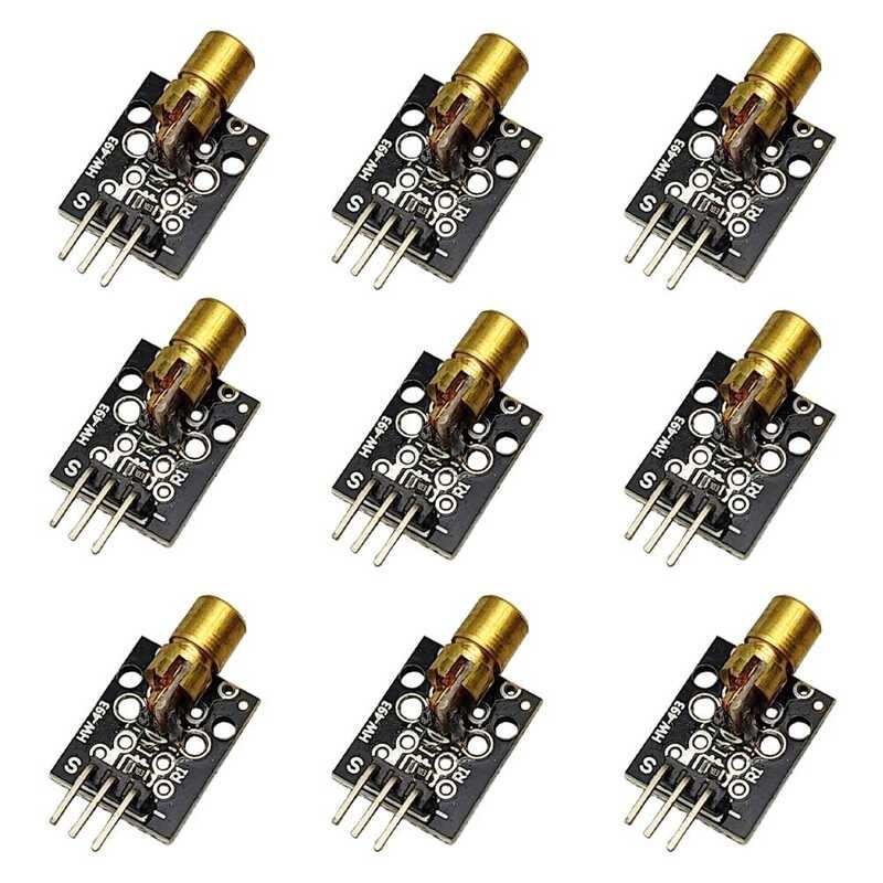 3 Haldzemo 5V Pins KY-008 650nm Dot Diode Copper Head Laser Sensor ...