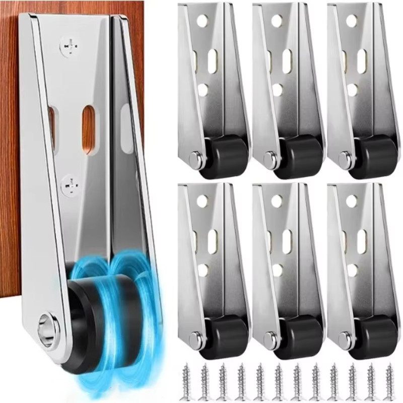 2/4/8/12Sets Silent Side Door Track Pulley/Vertical Directional Sliding ...