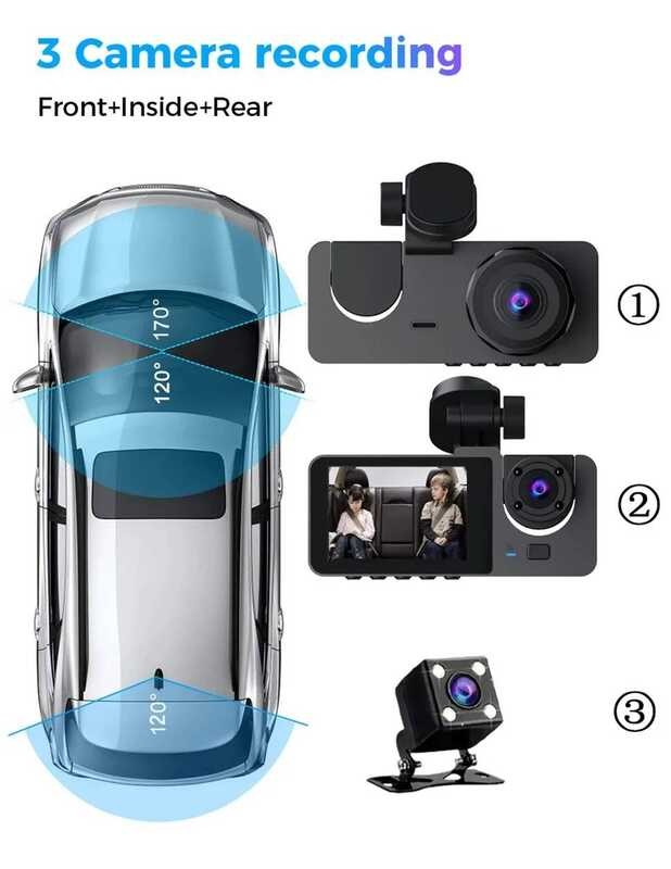 COD Original Driving Recorder Channel Dash Cam Cars HD P Video Recorder ...