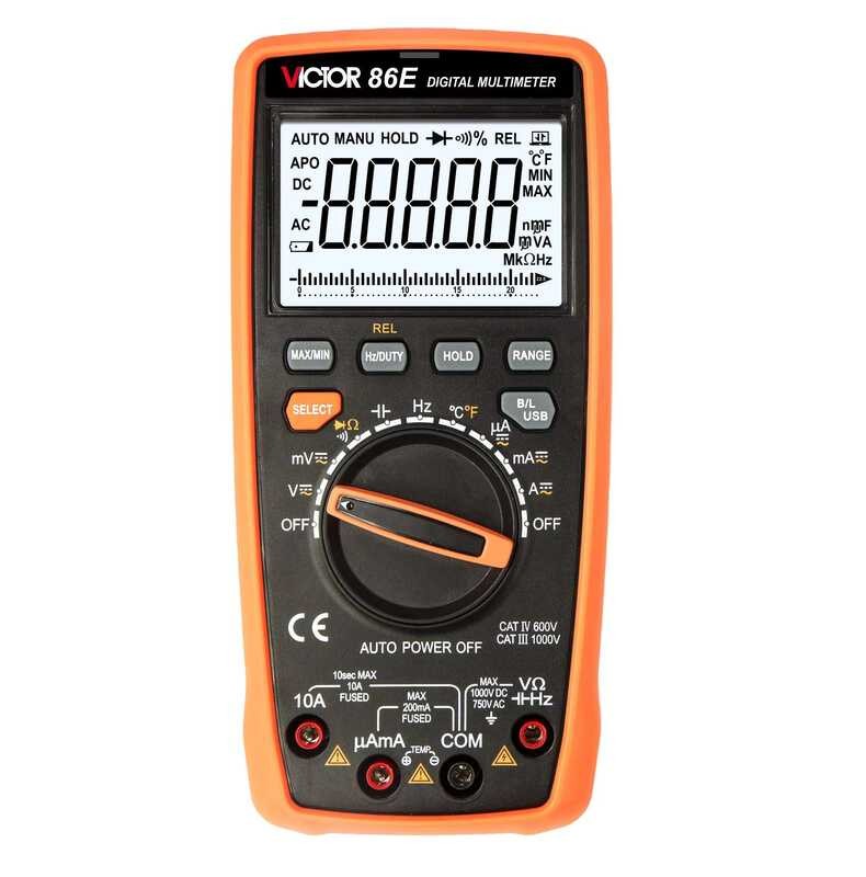E Segment USB Port Multimeter With Frequency Function Analog Strip ...