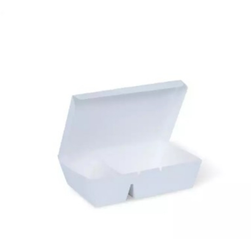 Laminated Paper Meal Box 2 Divisions 50pcs | Shopee Philippines