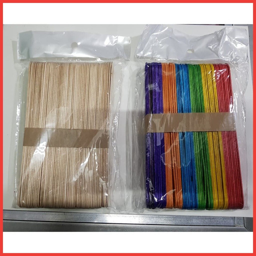 50pcs Big Popsicle Stick (in Plain or Assorted) | Shopee Philippines