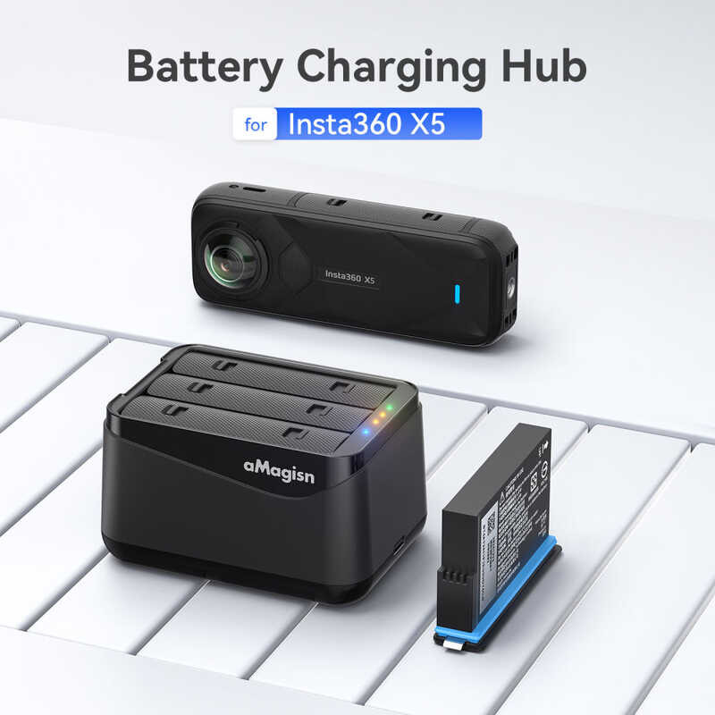 Hub Battery Charging For Insta360 X5 Three-Ways Fast Charge Case ...