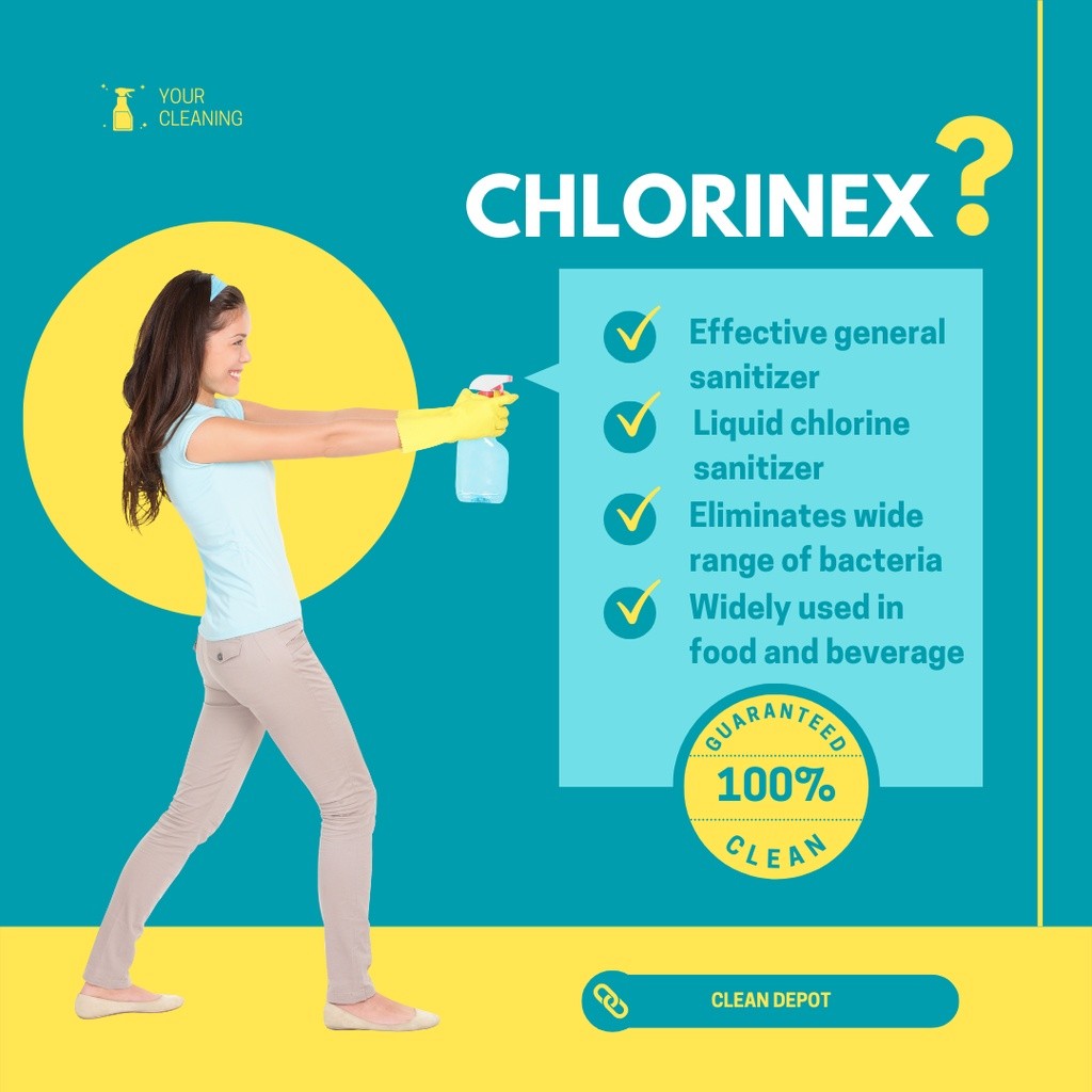 Chlorinex Liquid Chlorine Sanitizer Disinfectant Solution Sodium ...