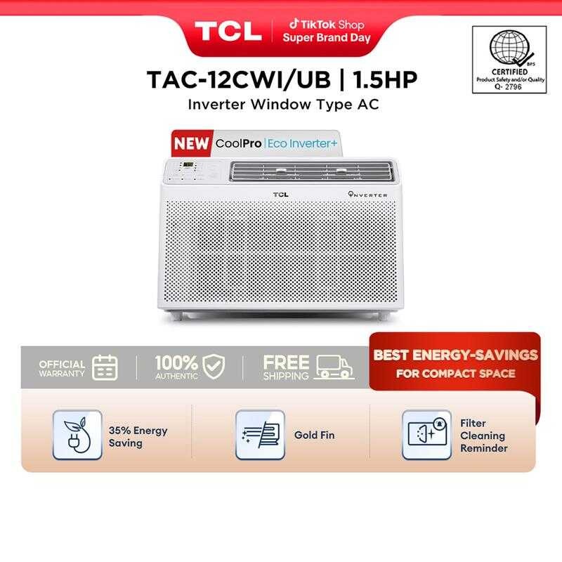 TCL 1.5 HP Eco Inverter Window-Type Air Conditioner - Tac-12Cwi/Ub ...