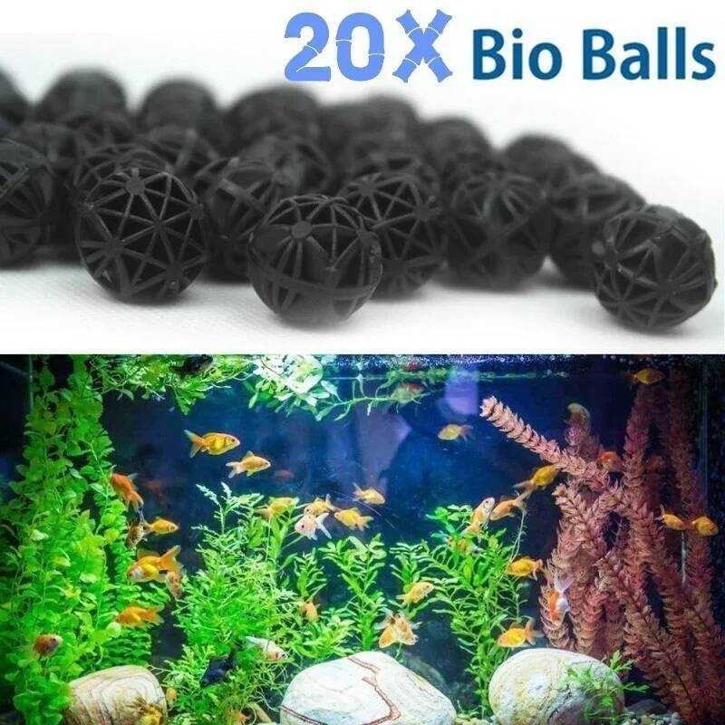 20Pcs Aquarium Pond Bio Balls 16/26/36mm Fish Tank Filter Media Marine ...
