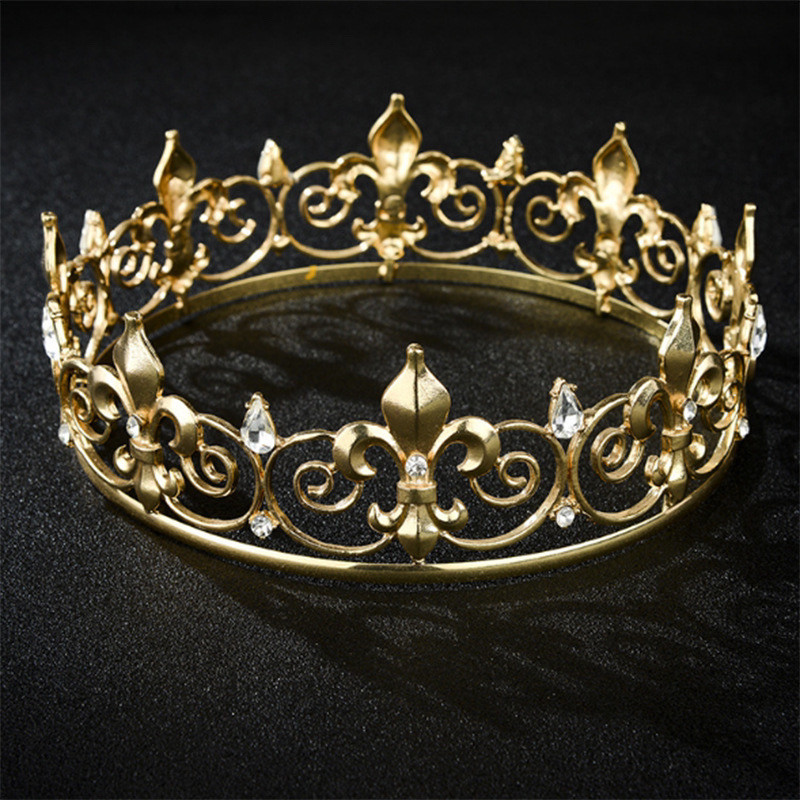 King Crown for Men" - Vintage Royal Prince Crown, Gold Costume ...