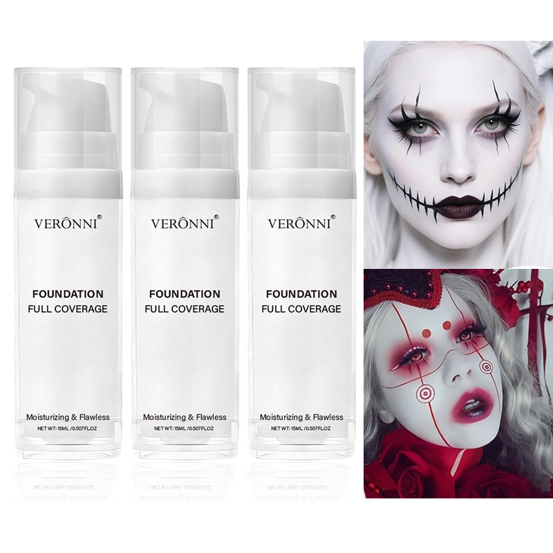 VERONNI White Foundation Liquid Light Beige Brightening Tint Liquid ...
