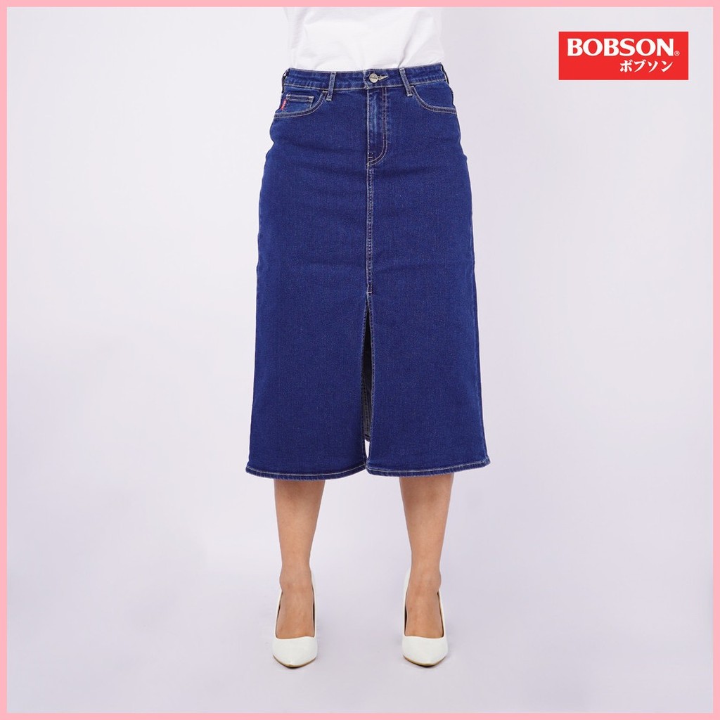 Bobson Japanese Ladies Basic Denim Skirt 157076 (Medium Shade) | Shopee Philippines