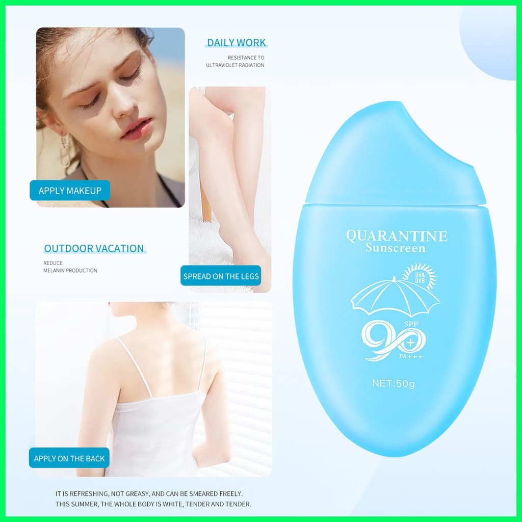 Quarantine Sunscreen SPF90+++ Sunblock Face Cream for Whitening ...