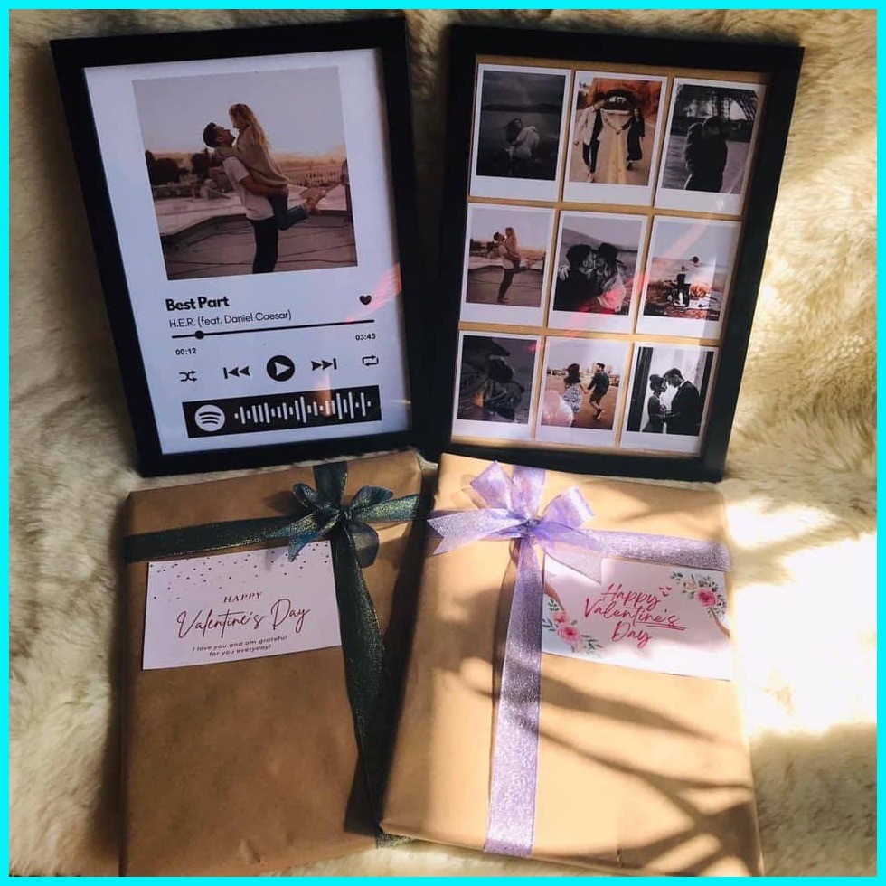 Glass Frame Customized Foil Portrait Photo Collage Heart Collage ...