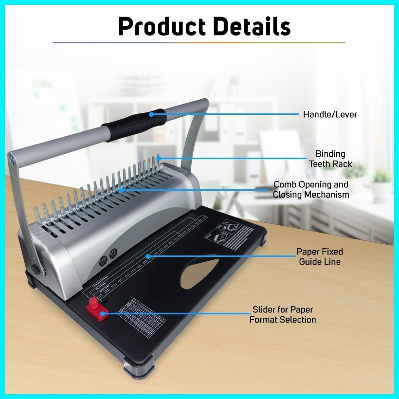 Double Arm Comb Binding Machine A4 (Punch / Bind) | Shopee Philippines