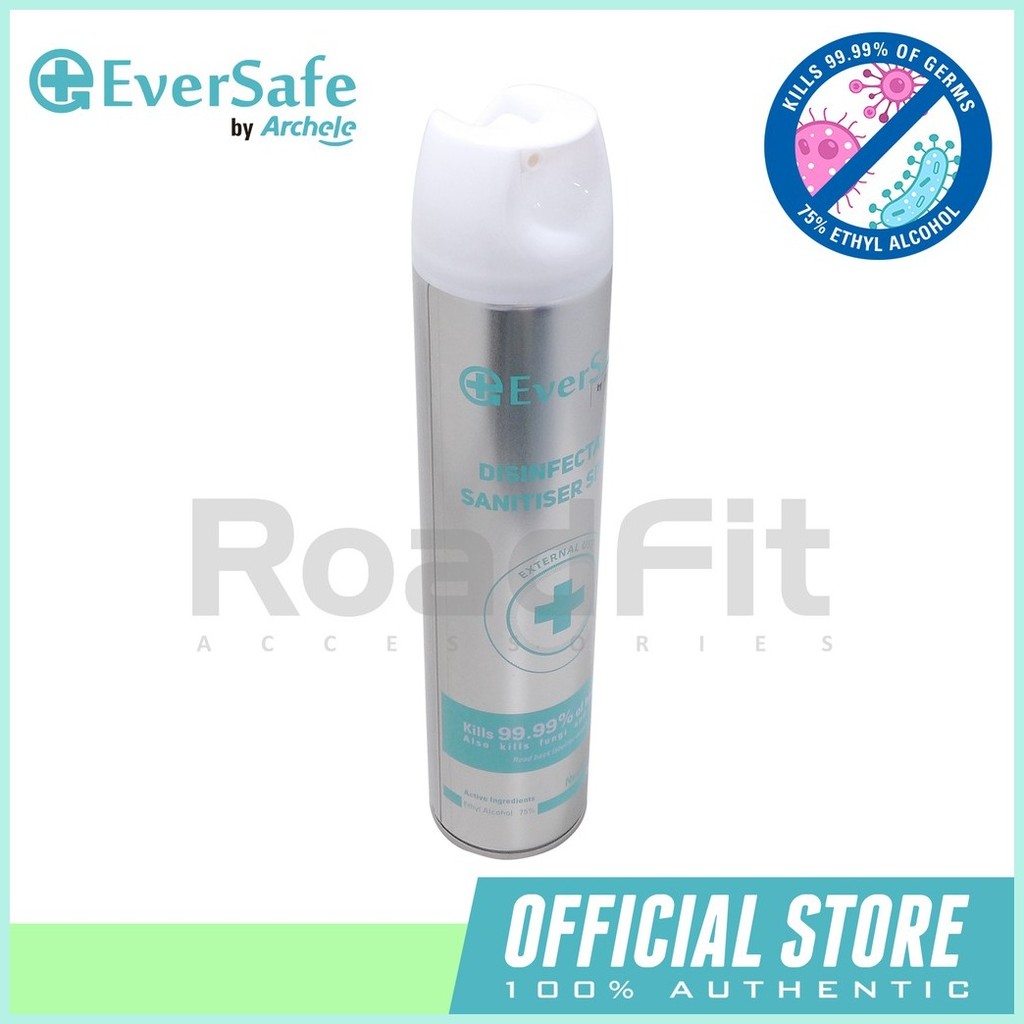 EVERSAFE by Archele Disinfectant Sanitizer Spray, 75% Ethyl Alcohol, 650ml ESD-8007 | Shopee ...