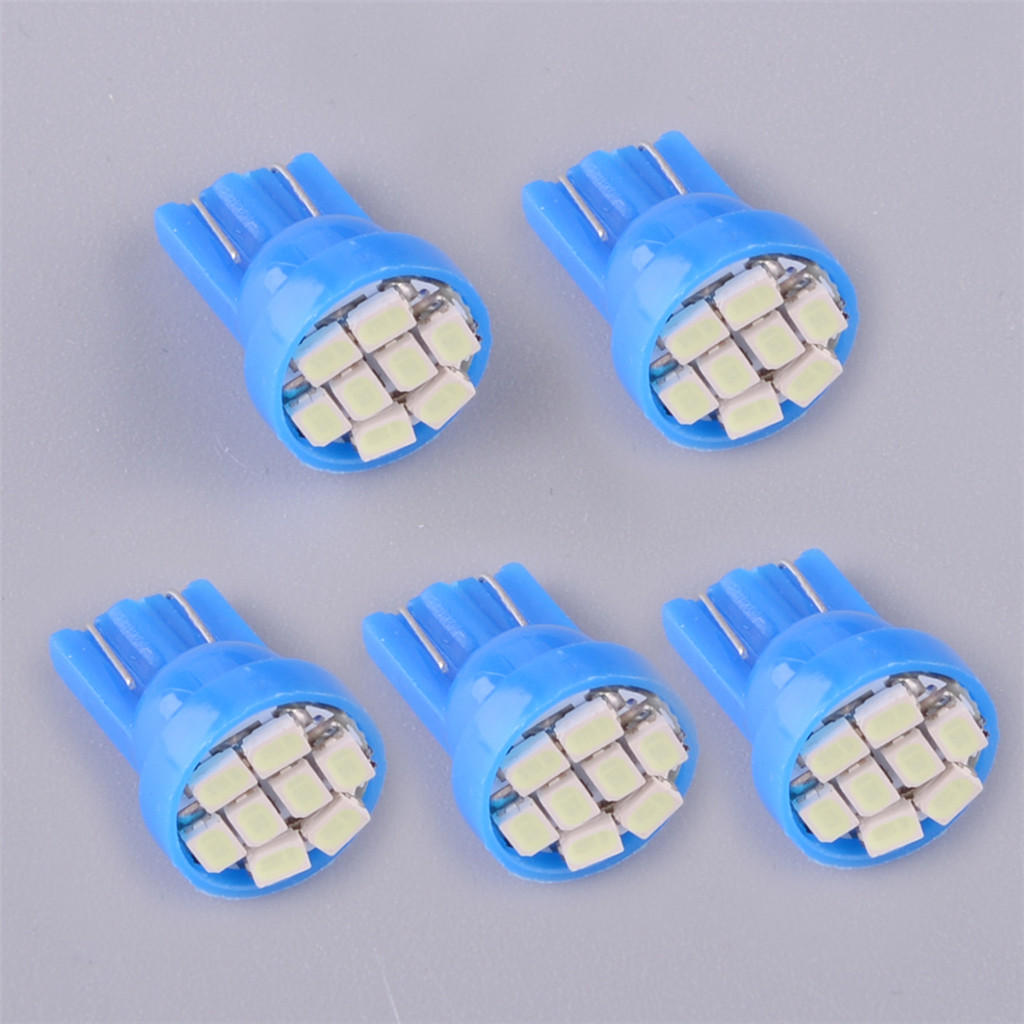 5pcs Dash Gauge Cluster T10 Ice Blue LED Light Bulb 12V DC Fit For Ford ...
