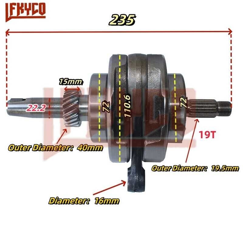 Motorcycle Crankshaft para sa Zongshen CG 250 CG250 Air Cooled Crank ...