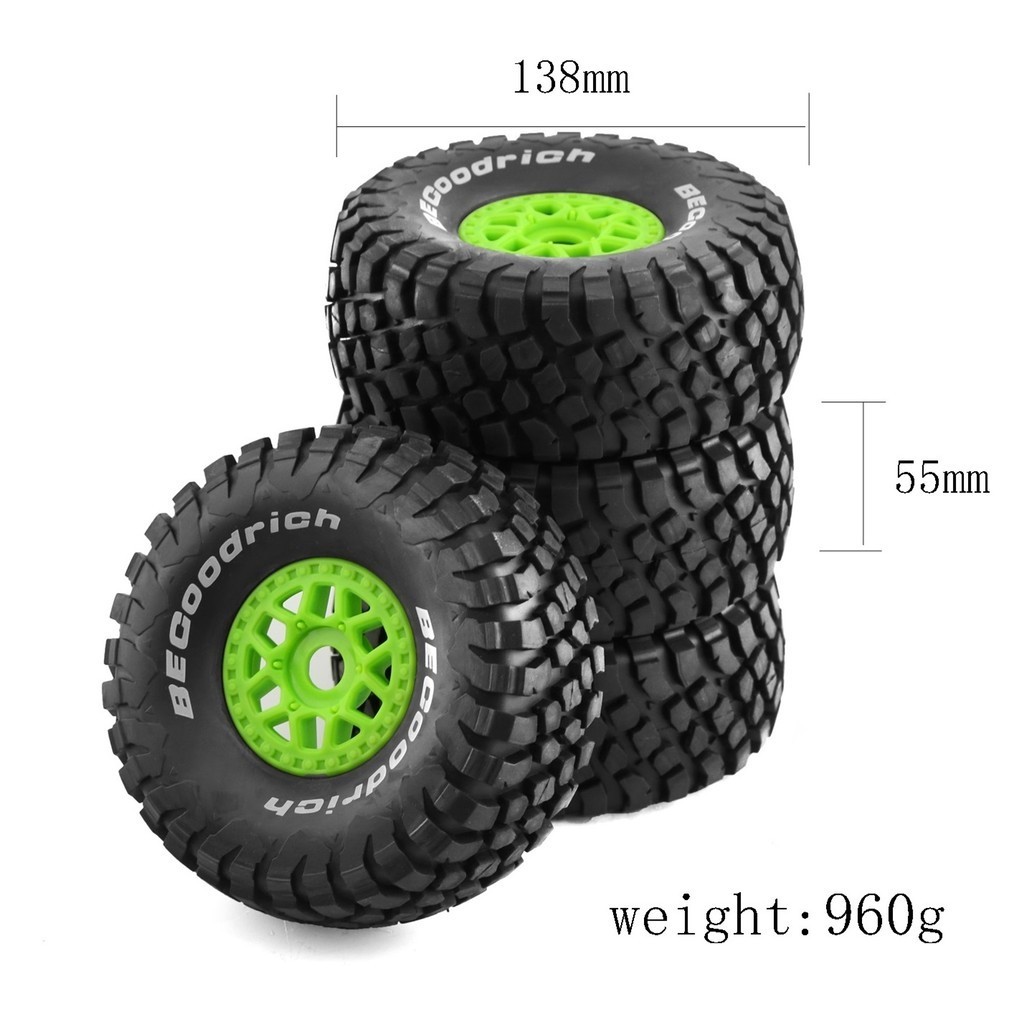 4Pcs 138mm 1/7 Desert Short Course Truck Tire 17mm Wheel Hex for ARRMA ...