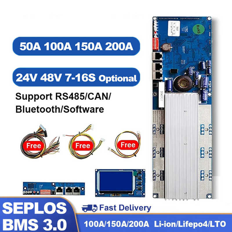 Seplos 3.0 Bersyon Smart 100A/150A/200A 24V/48V 13S 14S 8S 15S 16S LFP ...