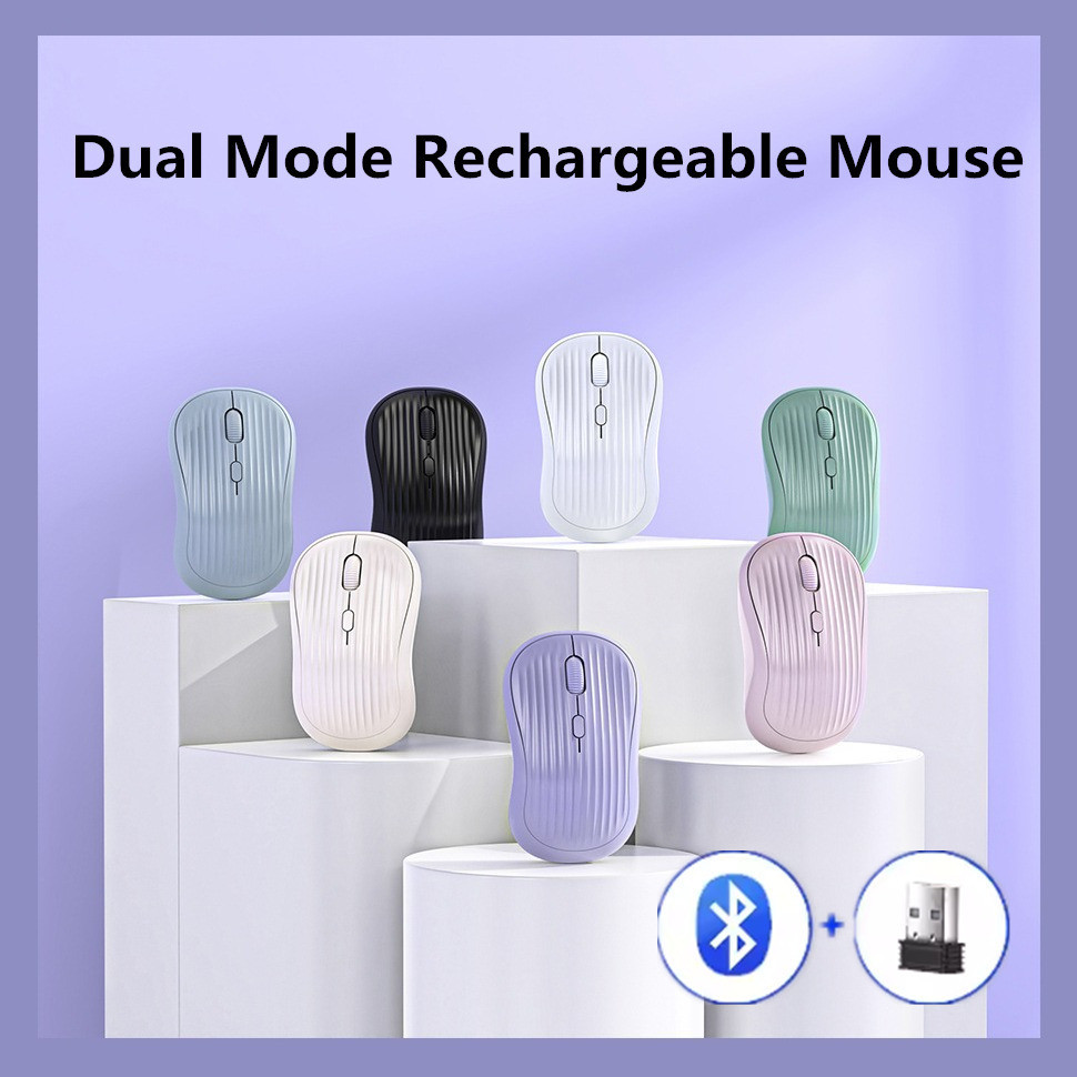 Dual Mode Wireless Mouse 2.4Ghz Bluetooth Silent Mouse Computer Gaming ...
