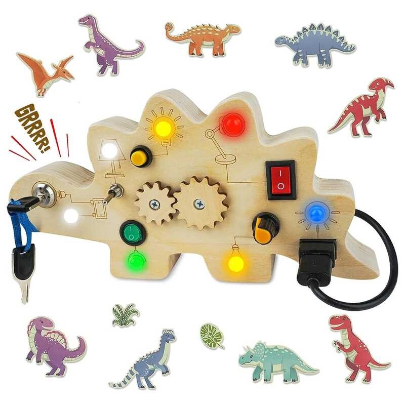 Busy Montessori Sensory Toys Wooden Sa LED Light Switch Control Board ...