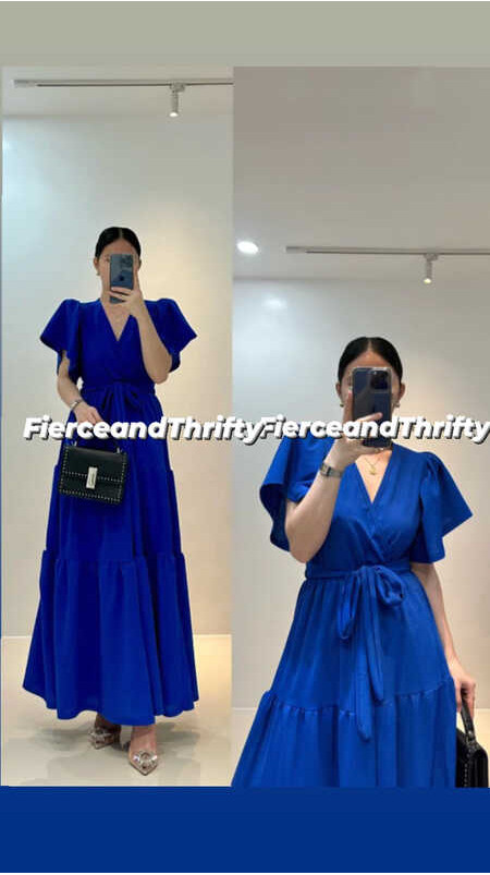 99 LEONA PLAIN PADDED RUFFLED MAXI Damit Maliit Sa Xl Frame | Shopee ...