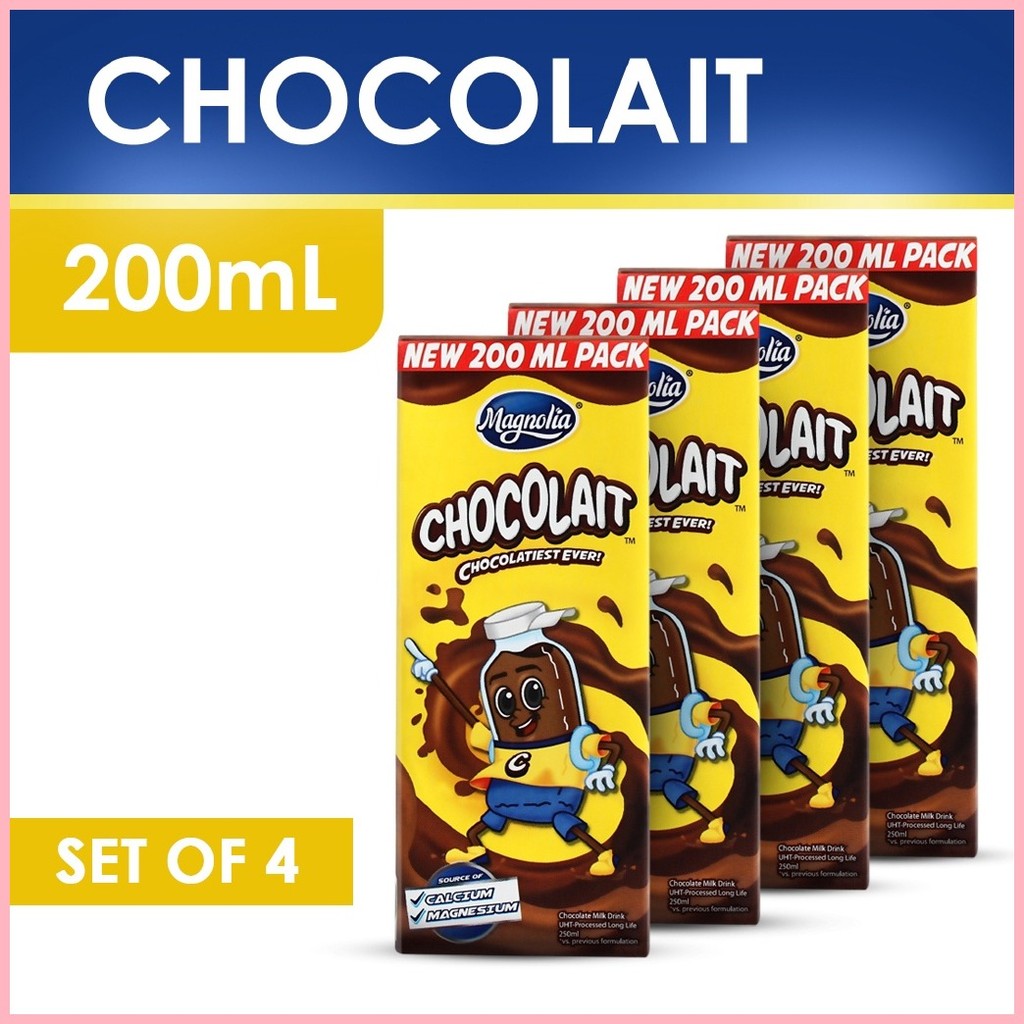 MAGNOLIA Chocolait 200ml Chocolate Flavored Milk Drink, Source of ...