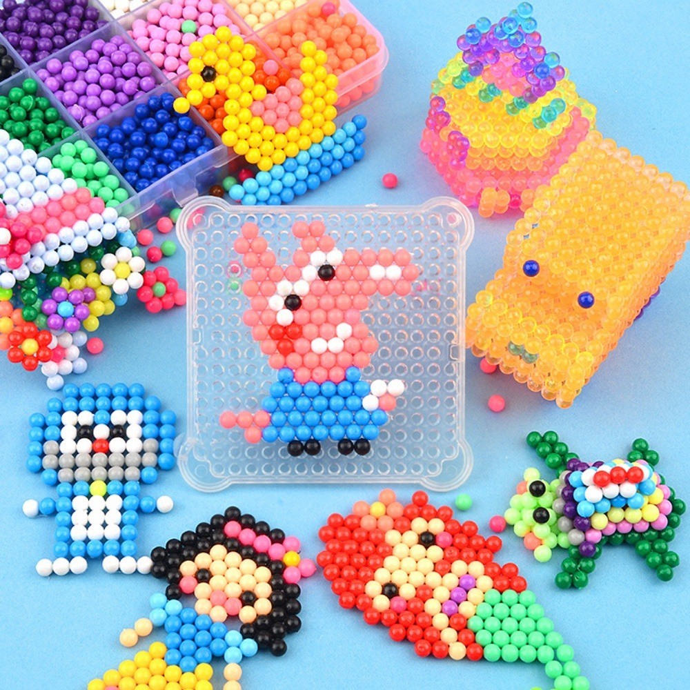 4800Pcs(24Color)DIY Water Mist Magic Beads Spray Kids Children Early ...