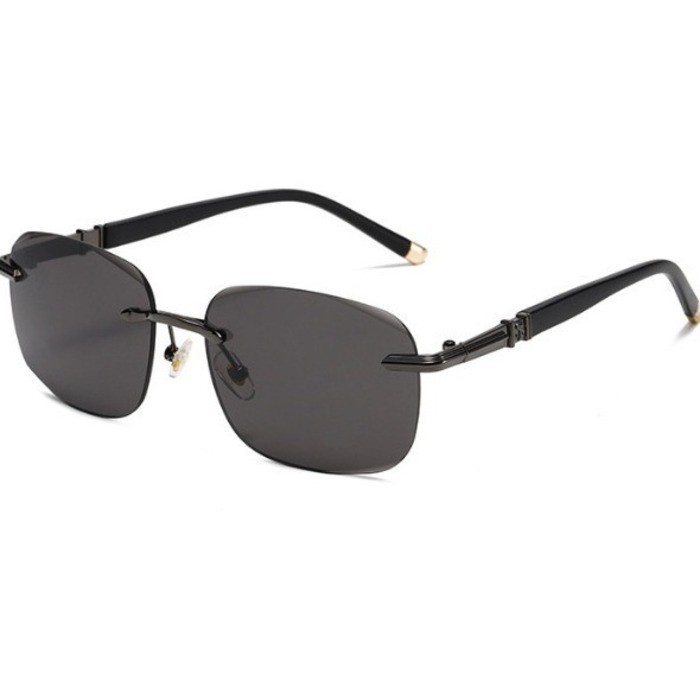 Sunglasses 2024 Trendy New Men's Driving Eyeglasses Frameless Metal ...