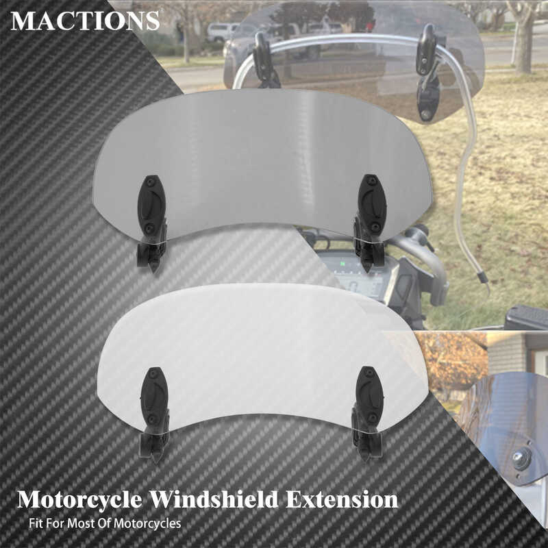 Motorcycle Adjustable Windshield Universal Windscreen Extension ...