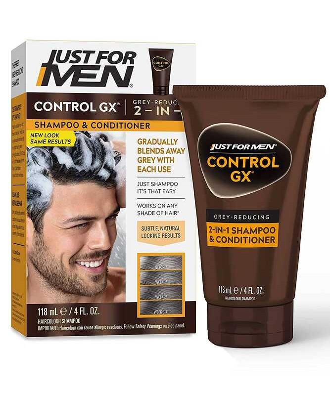 Men Just For Control GX Grey Reducing 2-in-1 Shampoo Conditioner ...