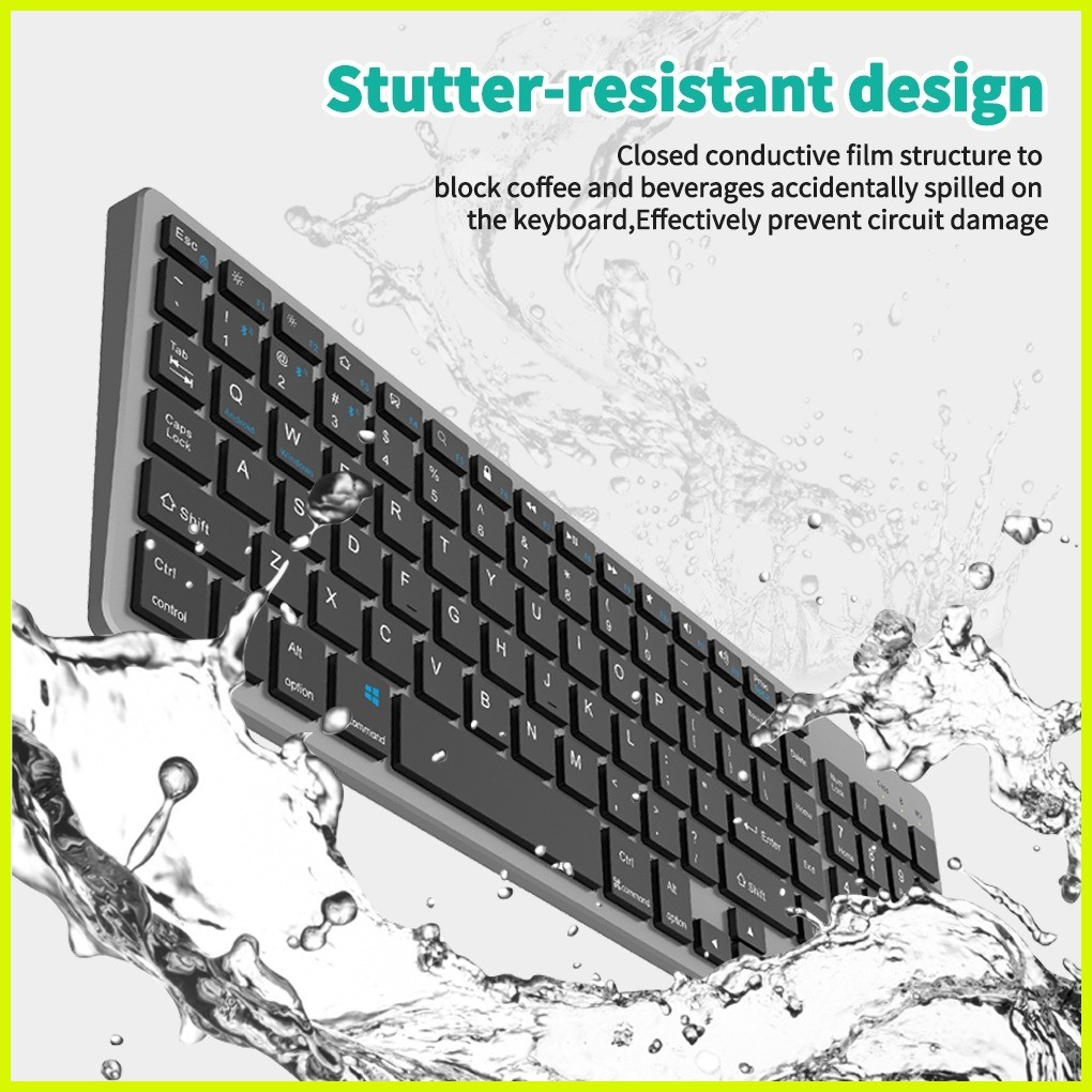 ♀ Goojodoq Wireless Bluetooth Keyboard with Number Pad and Mouse Numpad ...