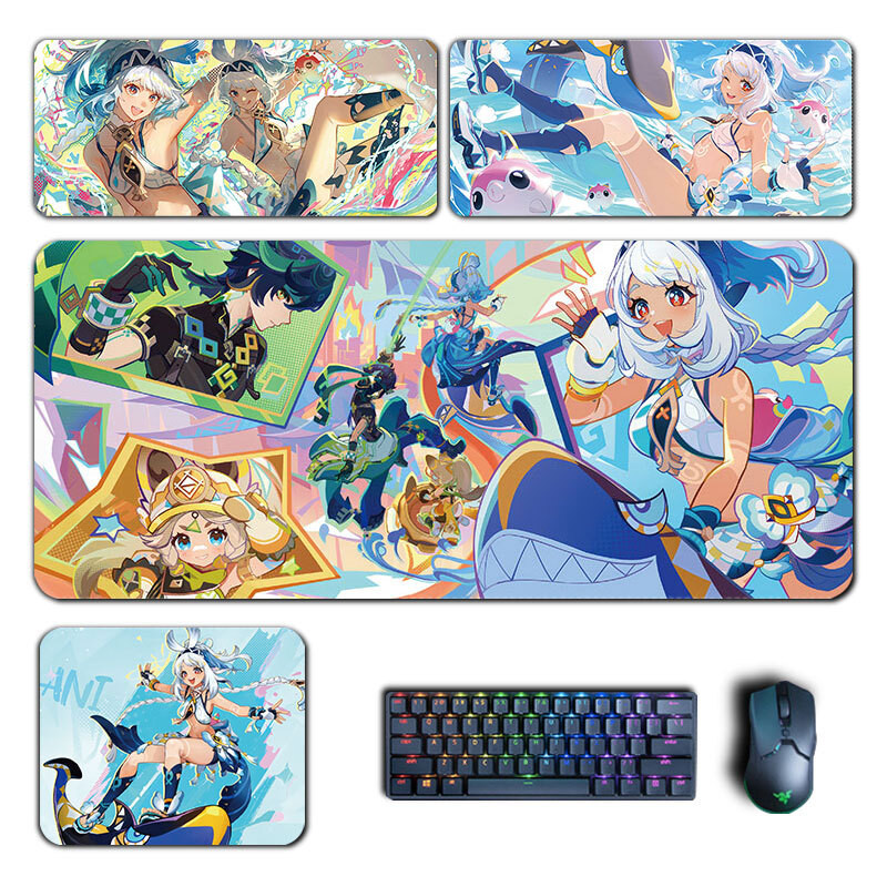 Genshin Cute Mualani Mouse Pad Genshin Impact Large XXL Mousepad ...