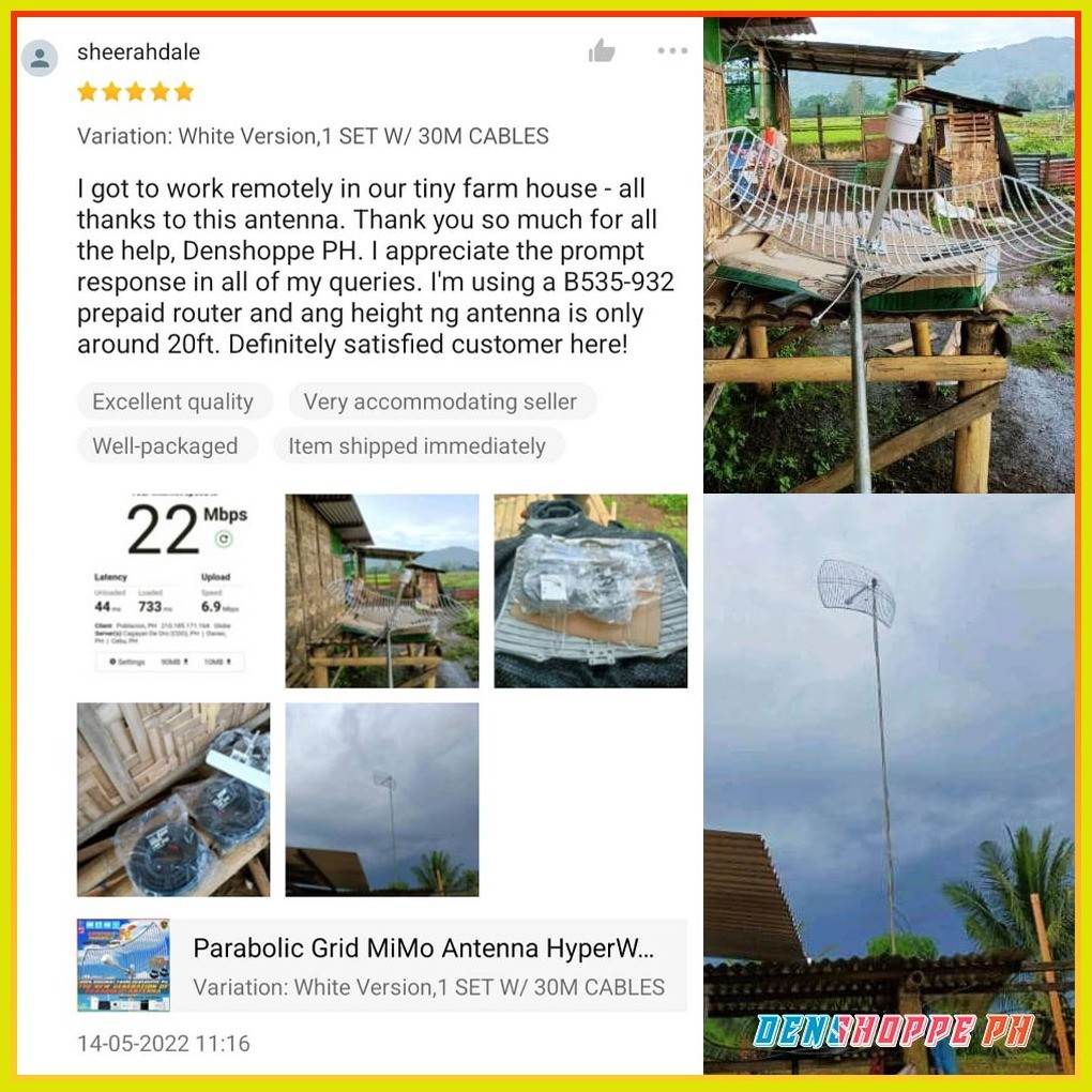 ☃ HyperWave Parabolic Antenna 60dBi for WiFi Internet 3G 4G 5G Denshoppe PH Ultra MIMO 5G 4G ...