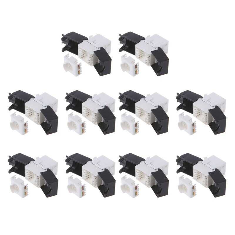 Ethernet Rj45 Ღ Gigabit Cat6 Keystone Jac Toolless Network Modules Cable Connection Pack 10Pcs ...